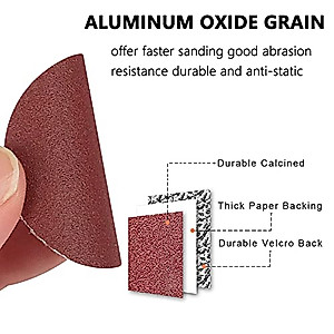 POTUINOM 100PCS 2 Inch Sanding Disc Sander Attachment Disc 240-Grit Hook and Loop Sandpaper Alumina Orbital Sander Pads for Polishing, Grinding, Woodworking