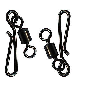 Luengo 100pcs Quick Change Snap Fishing Clip Swivel Connector Fishing Hook Fishing Line Connect Fishing Swivels Fast Lock Fishing Swivel Tackle Accessory for Outdoor Fishing (100pcs Mix Size)