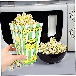 100pcs Popcorn Boxes Candy Popcorn Disposable Snack Containers Food Containers Disposable Popcorn Packaging Boxes Popcorn Bowls for Family Movie Night Paper Popcorn Boxes Set Gift