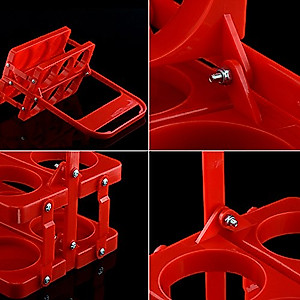 TINTON LIFE Creative Plastic Beer Portable Folding Basket Basket Foldable 6-Pack Beer Bottle Caddy Bucket Holder for Daily Use KTV and Party Foldable Wine Rack Cup Holder (10.87" x 6.97" x 12.99")