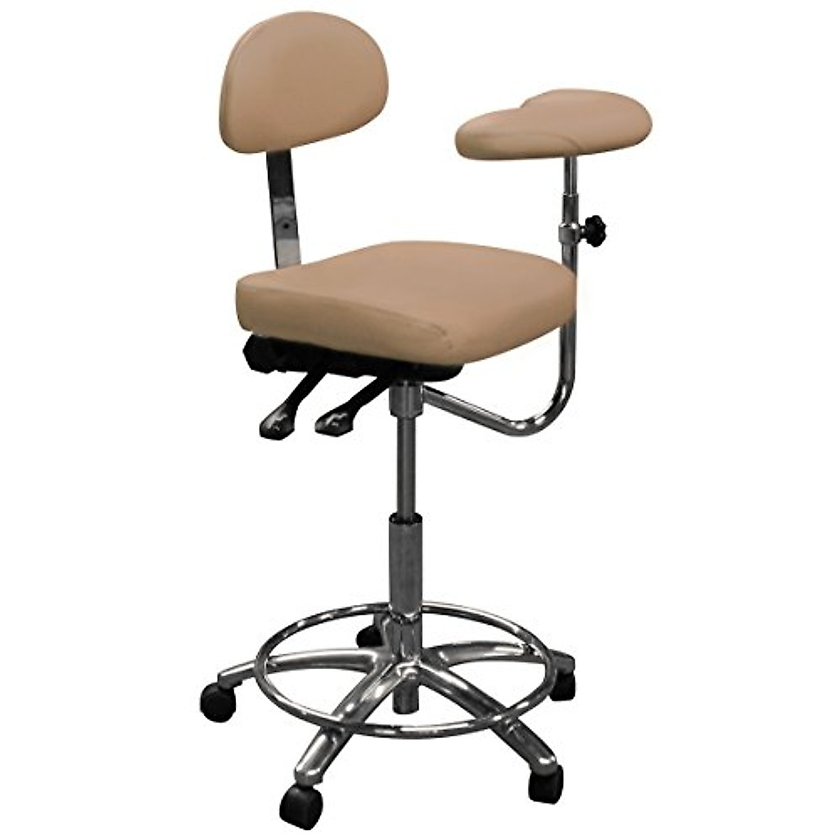 Dentists Unite 507-11 Dental Assistant Stool, Tilt, Rectangular Seat, Dusty Jade