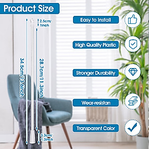 Grevosea 2 Pieces Blind Wand for Window Blinds, Vertical Blinds Replacement Stick Clear Plastic Blind Opener Stick Blind Stick with Hooks and Grips Rod for Vertical & Wood & Cordless Blinds 12 Inches