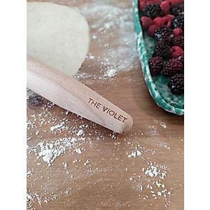 THE VIOLET Wooden French Rolling Pins for Baking, Fondant, Pasta, Dough, Pastry, Pizza, Cookies, Wood Rolling Pin, 17" Tapered Design - Essential Kitchen Tools (French 17 Inch)