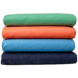 Amazon Basics Microfiber Towel Set (1 Bath & 1 Hand Towel), Black/Blue