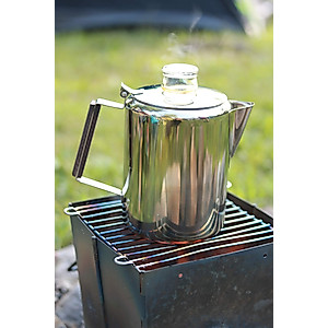 Tops 55705 Rapid Brew Stovetop Coffee Percolator, Stainless Steel, 2-12, 12-Cup, No Color
