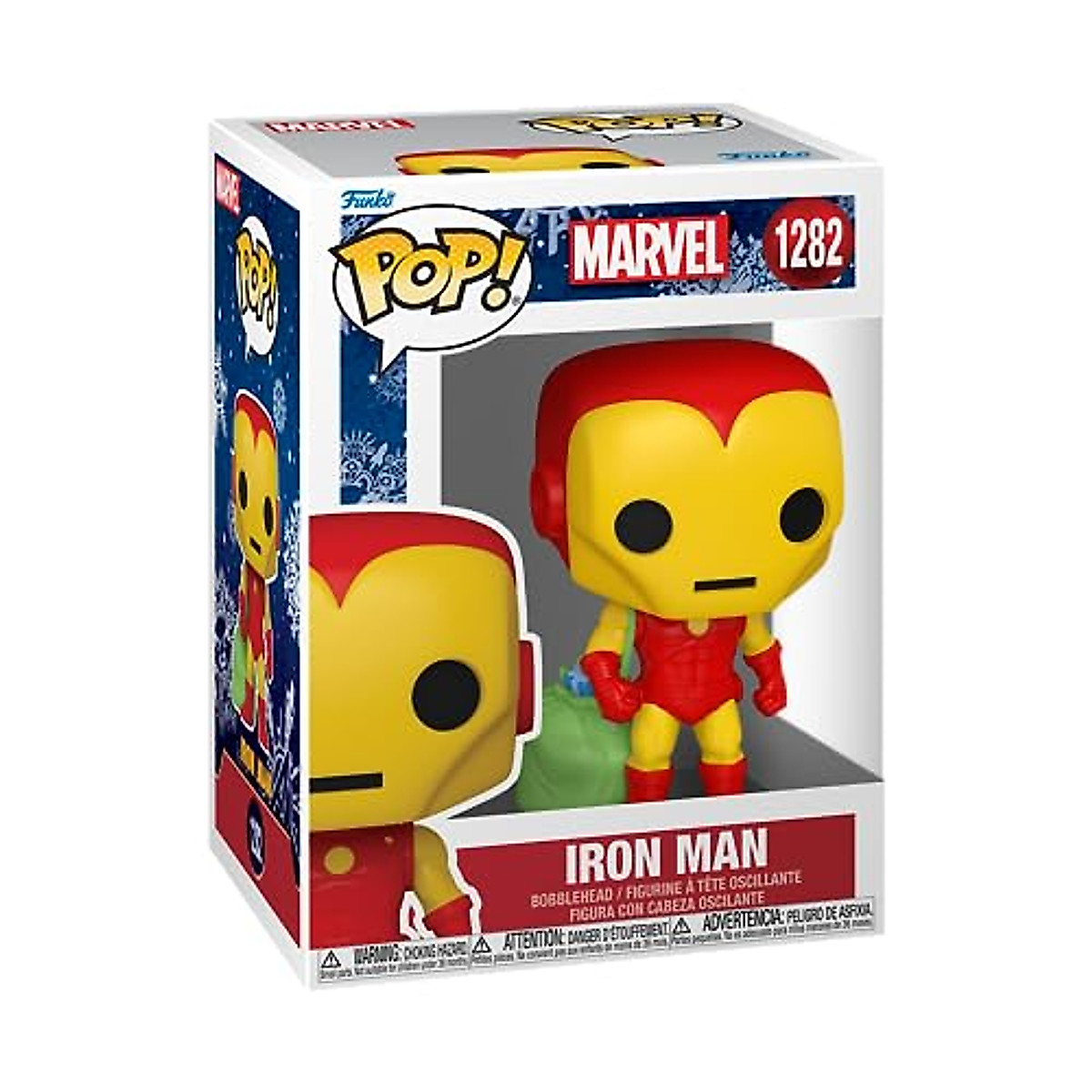 Funko POP! Marvel: Holiday - Iron Man with Bag - Marvel Comics - Collectable Vinyl Figure - Gift Idea - Official Merchandise - for Kids & Adults - Movies Fans - Model Figure for Collectors
