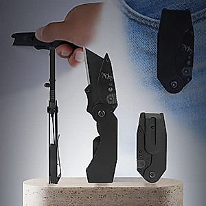 Lichamp 6-Pack Folding Utility Knife Box Cutter, Quick Change Razor Knife Utility Pocket Construction Blade Knife, (Black, C6BK)