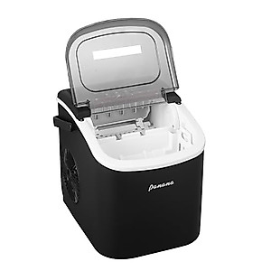 Panana Countertop Ice Makers,Automatic Clean,Portable Ice Maker 9 Bullet Ice Ready in 7-12min,26.5lbs/24H,for Home/Kitchen/Office/Party,Black