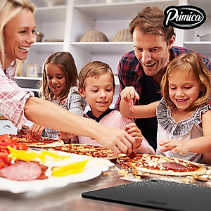 Primica Pizza Steel for Oven - Durable Steel as Alternative to Pizza Stone - High Quality Steel for BBQ Grill and Bakings (13.6” x 13.6”)