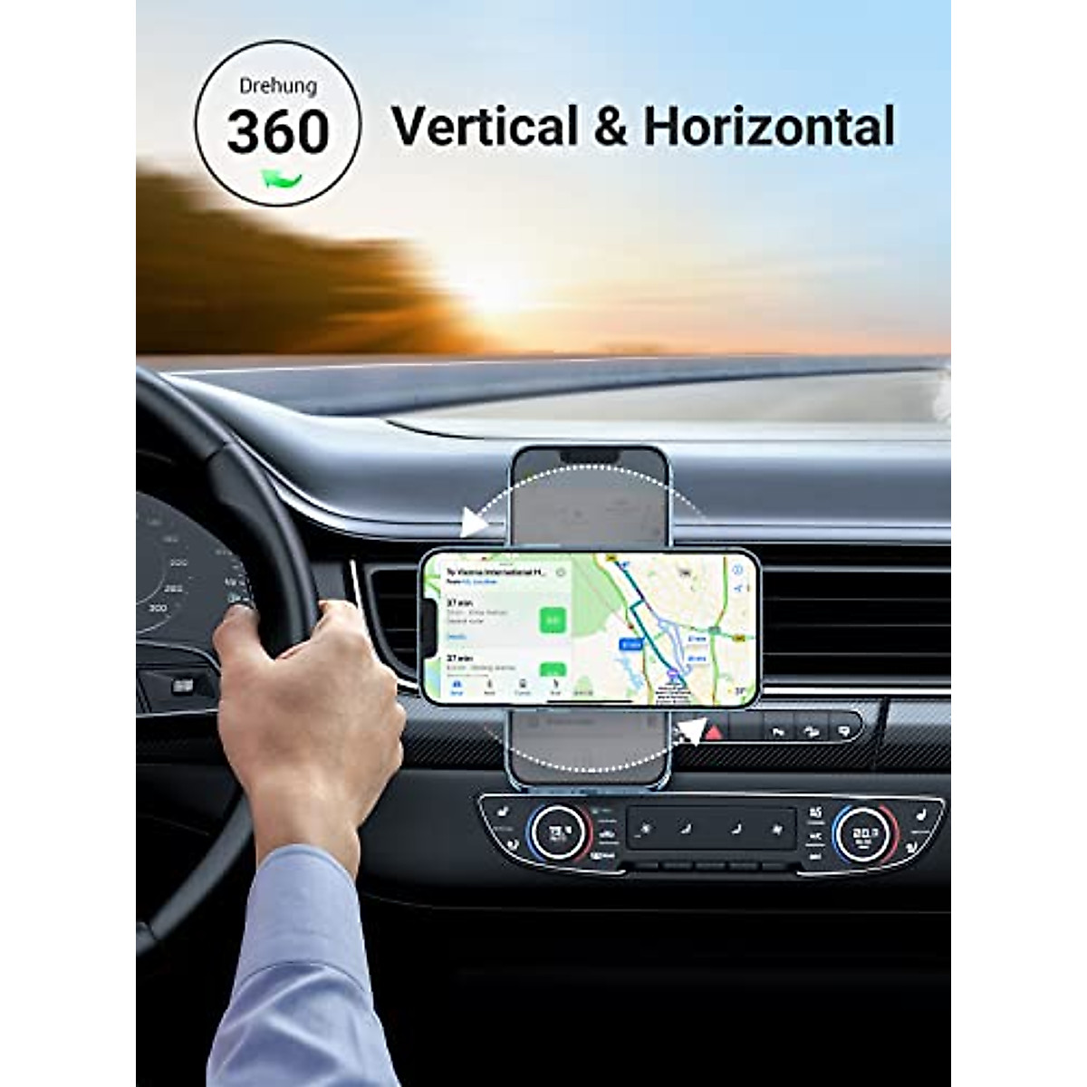 UGREEN Magnetic Phone Holder for Car Strong Magnet Cell Phone Mount Air Vent Compatible with iPhone 14 13 Pro Max Mini, iPhone 12 11 Plus SE XS XR 8 7 Smartphone