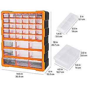 Amazon Basics Wall Mount Hardware and Craft Storage Cabinet Drawer Organizer 78 Drawers