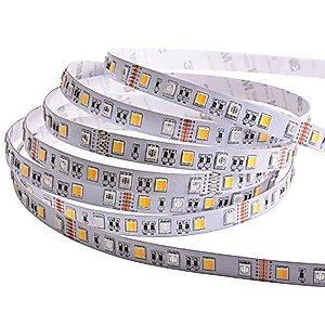 LGIDTECH LED Strip Lights Flexible UL Listed 300 Units 5050SMD 5 Meters DC 12V RGB+CCT Color Changing and Color Temperature Adjustable IP20 Non-Waterproof for Christmas,Seasonal Holidays Decoration