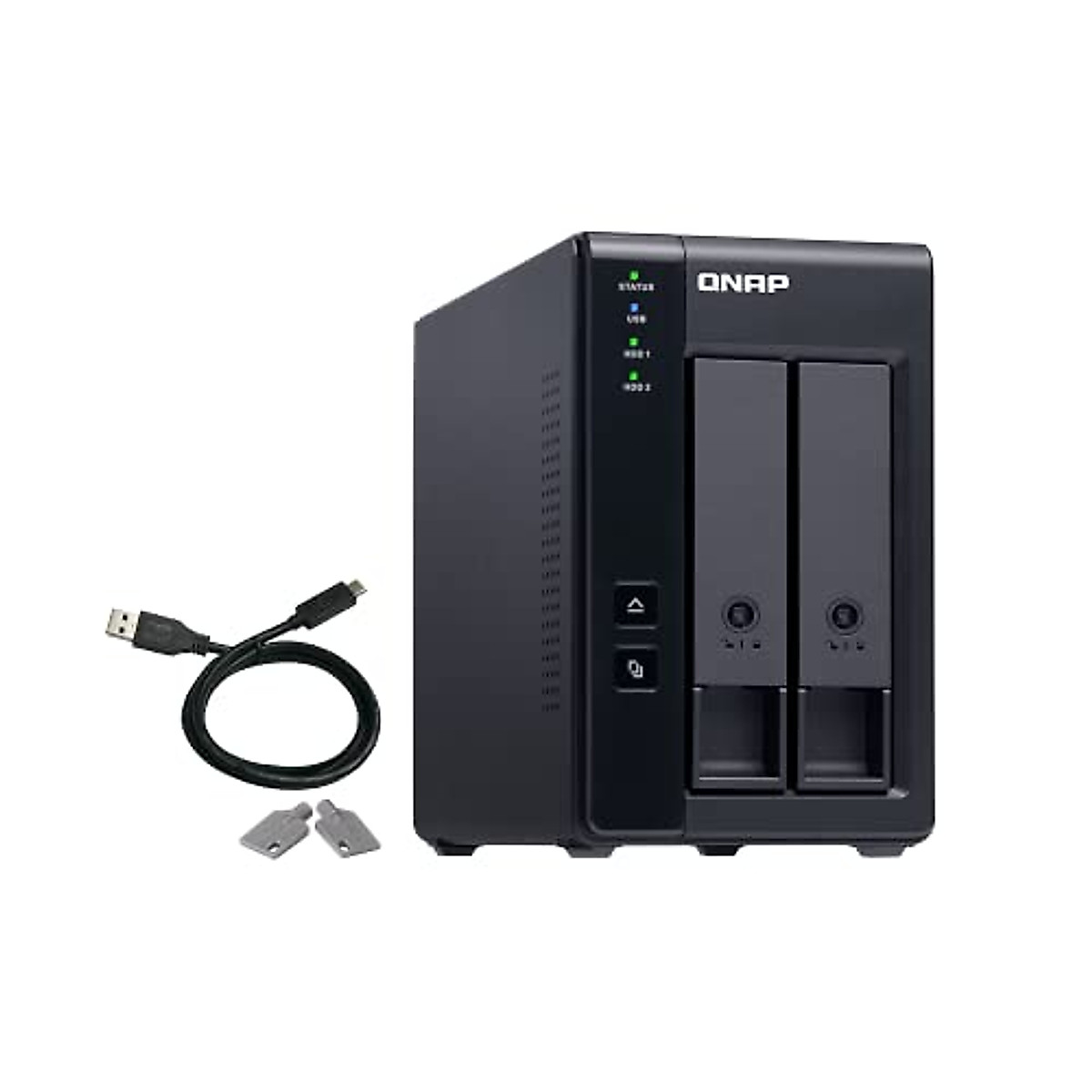 QNAP TR-002 2 Bay USB Type-C Direct Attached Storage (DAS) with Hardware RAID (Diskless) (TR-002-AMZ-US)