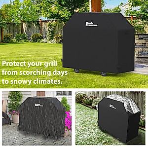 Simple Houseware 58-inch Waterproof Heavy Duty Gas BBQ Grill Cover, Weather-Resistant Polyester