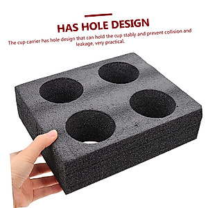 SOLUSTRE 2Pcs Cola Milk Tea Cup Saucer Foam Takeout Drink Carrier Drink Carrier Holder Tea Bottle Holders to Holder for car Takeout 4-Cup Tray Water Cup Milk Tea Bottle Pearl Cotton