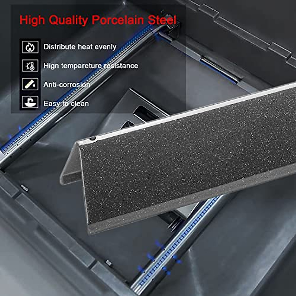 Gcostar 7635 Flavorizer Bars for Weber Spirit I II 200 E210 S210 E220 S220 Grill Parts, Porcelain-Enameled Flavor Bars Replacement for Weber Spirit 200 Series Grill with UP-Front Controls,15.3inch