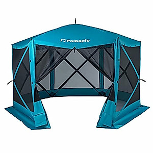 Pamapic 12 x 12 Foot Camping Portable Outdoor Pop-up Gazebo, Outdoor Gazebo Tent, UV Protection Screen Tent, Carrying Bag, Green