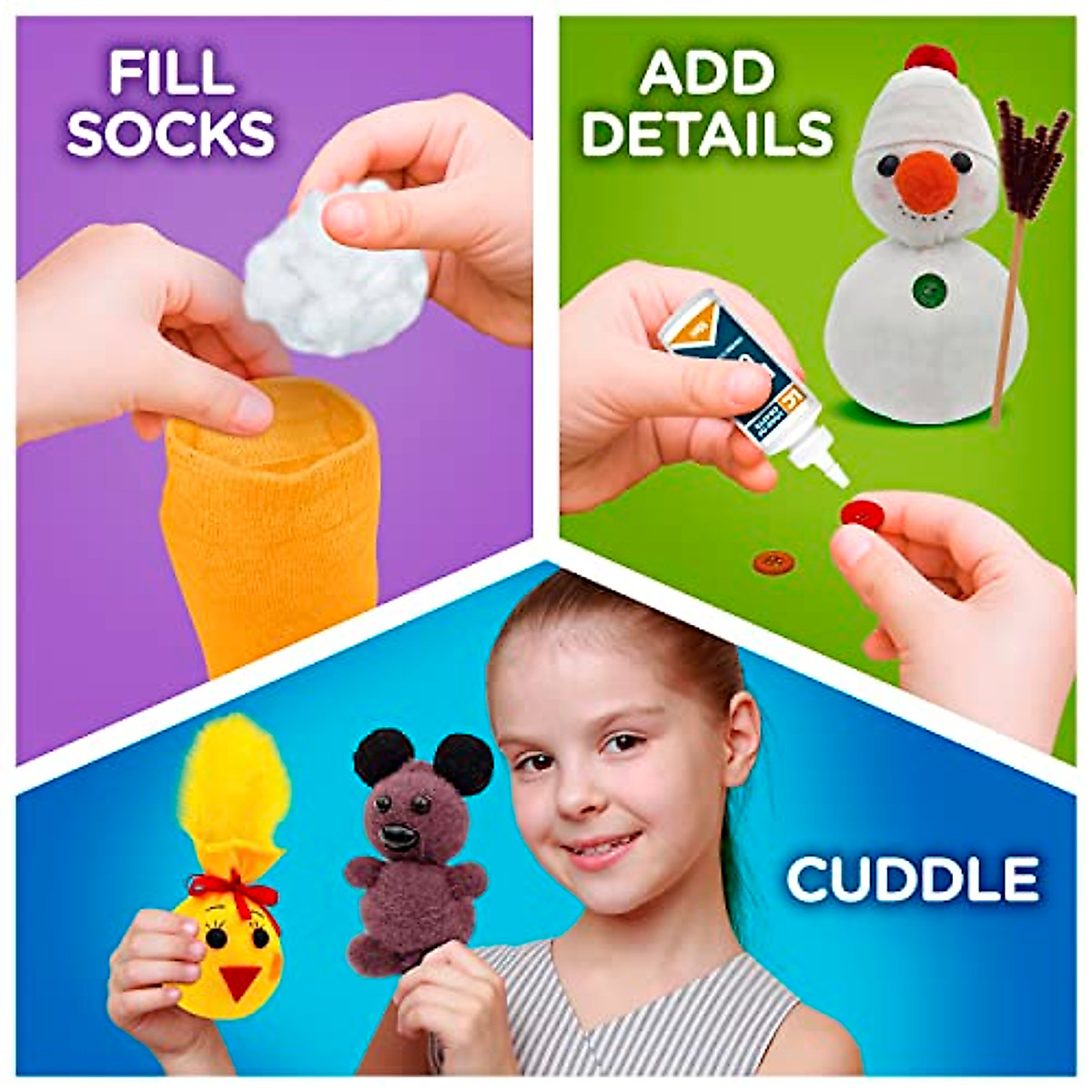 Arts and Crafts for Kids Ages 8-12 - Create Your Own Stuffed Animal Kit - Art Project for Girls & Boys Ages 7, 8, 9, 10, 11, 12