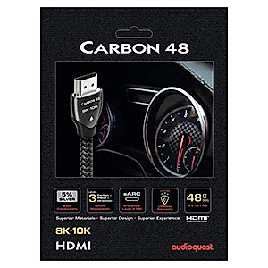 AudioQuest Carbon 48 0.75m 8K-10K 48Gbps HDMI Cable (2.5ft)