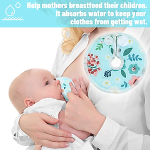 32 Pieces G Tube Button Covers Tube Pad G Tube Pads Holder Cotton Pads for Feeding Support Reusable Feeding Tube Supplies Soft G Tube Covers for Breastfeeding Nursing Care, 4 Designs (Floral)