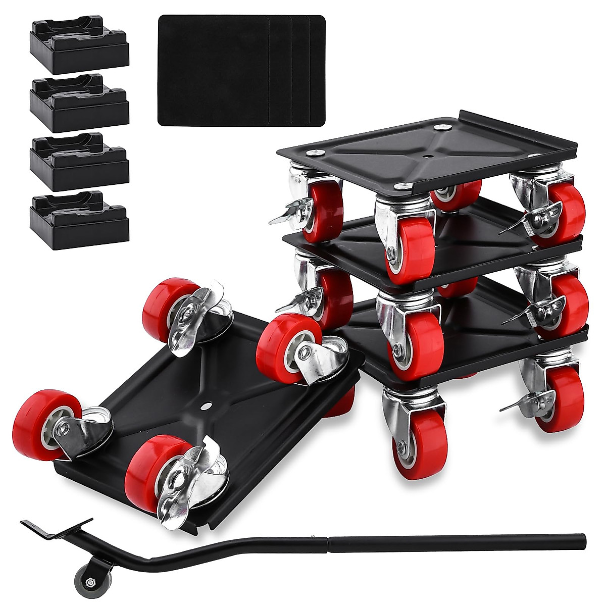 OCGIG 4 Packs Furniture Mover with Wheels, Heavy Duty Furniture Moving Dolly, Furniture Moving Sliders Lifters Tool Set for Refrigerator, Sofa, Cabinet, Maximum Load 3000LBS