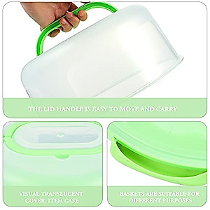 Hemoton Mini Cake Box Green Clear Cake Dome Boxes Cake Containers Carriers Cake Boards Individual Plastic Cake Pastries Muffin Cups Case Holder Containers for Dessert Cupcake 10 Inches Cake Keeper
