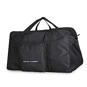 Portable Duffle Bag Backpack Mark Ryden Black 33 Liters Water-Resistant with Multipurpose of use Gym, Duffle Bag, Hiking, Workout, Outdoor, Carry on Backpack, Hand Luggage 33L, Flight Approved Carry-on Bag, Ultra-lightweight only 0.25 pound