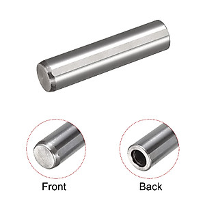 uxcell M10 Internal Thread Dowel Pin 20x80mm Chamfering Flat Exhaust Groove Cylindrical Pin Bed Bookshelf Metal Devices Industrial Pins