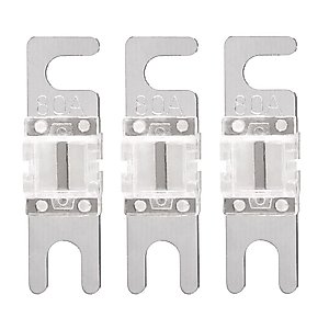 Mini ANL 80 Amp Fuses for Automotive Marine Audio Video System Electronics Fuse 3 Pack (80A)