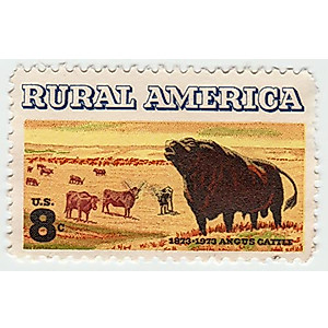 1973 Angus Cattle Rural America Issue 8¢ US Postage Stamp