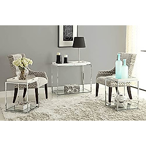 Convenience Concepts Palm Beach Coffee Table with Shelf and Removable Trays, White