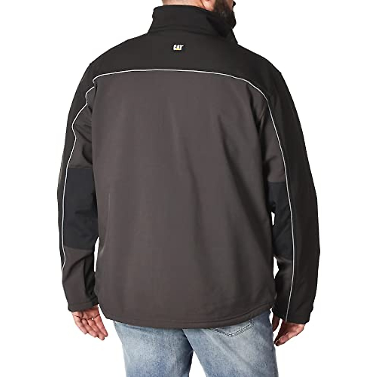 Caterpillar Men's Big Soft Shell Jacket (Regular and Big & Tall Sizes), Graphite/Black, 2X Tall