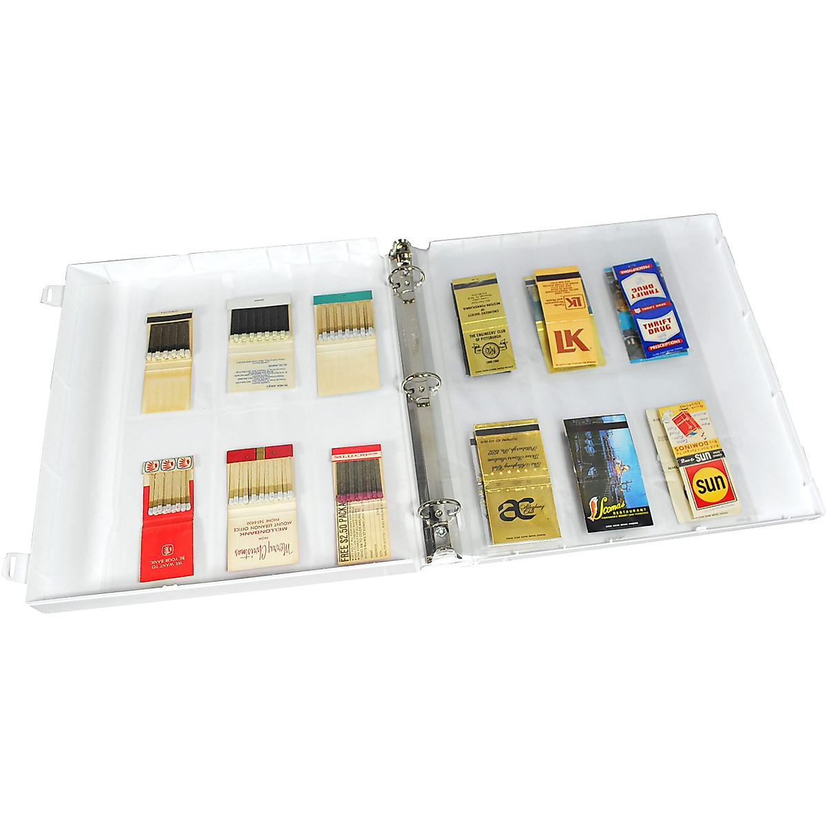 UniKeep Matchbook Cover Collection Storage Album for Display, Protection, and Archival. Includes 15 Pages. Holds 90 Matchbooks
