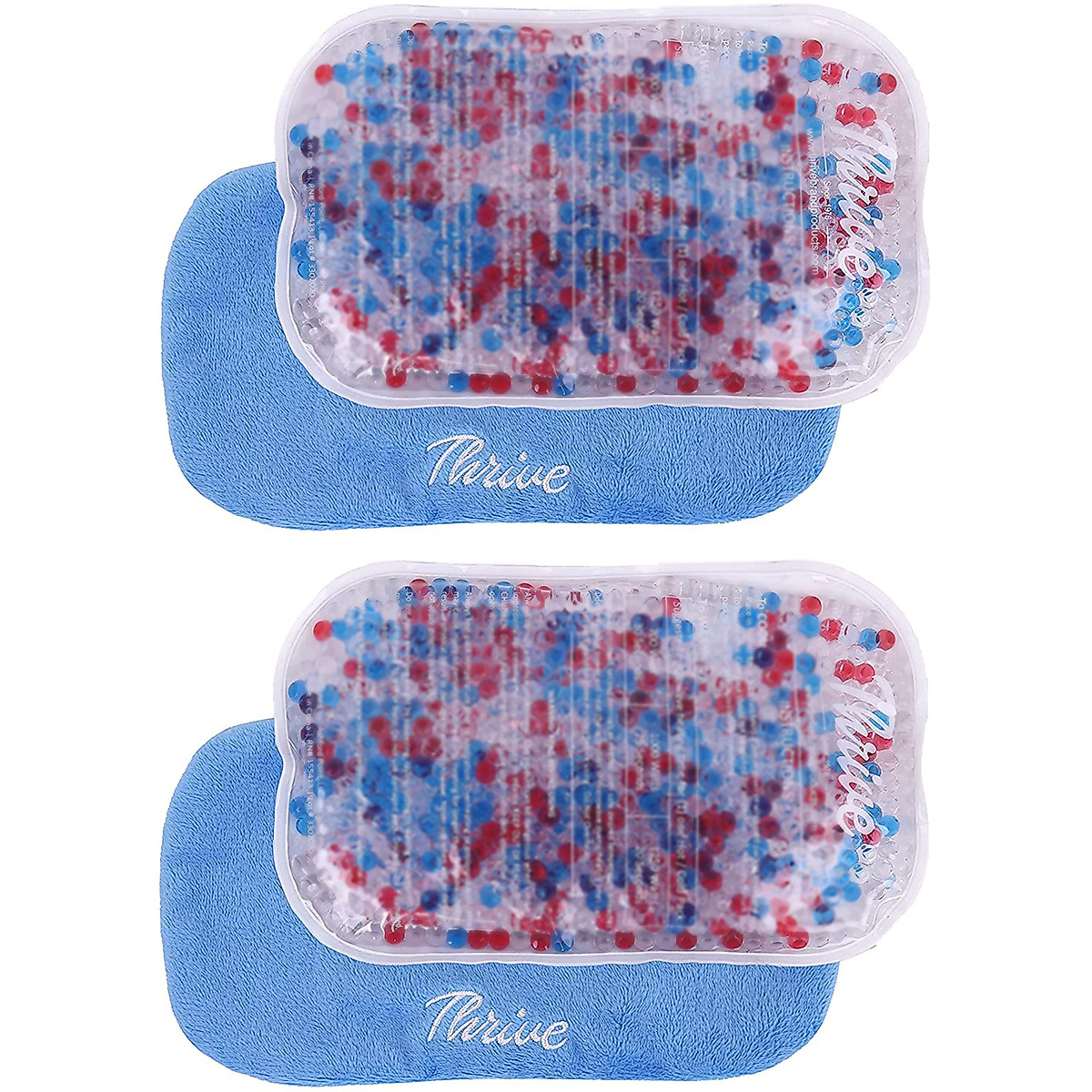 Thrive Reusable Gel Ice Pack for Injuries (2-Pack), FSA and HSA Approved, Flexible Hot and Cold Compress for Knees, Ankles, Arms, and Back