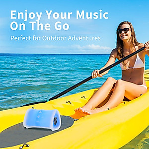 EBODA Shower Speaker Bluetooth Waterproof, IPX7 Waterproof Portable Wireless Speakers with RGB Light, 2000mAh for Travel, Party, Beach, Camping, Kayaking, Gifts for Women, Kids, Men, Teen
