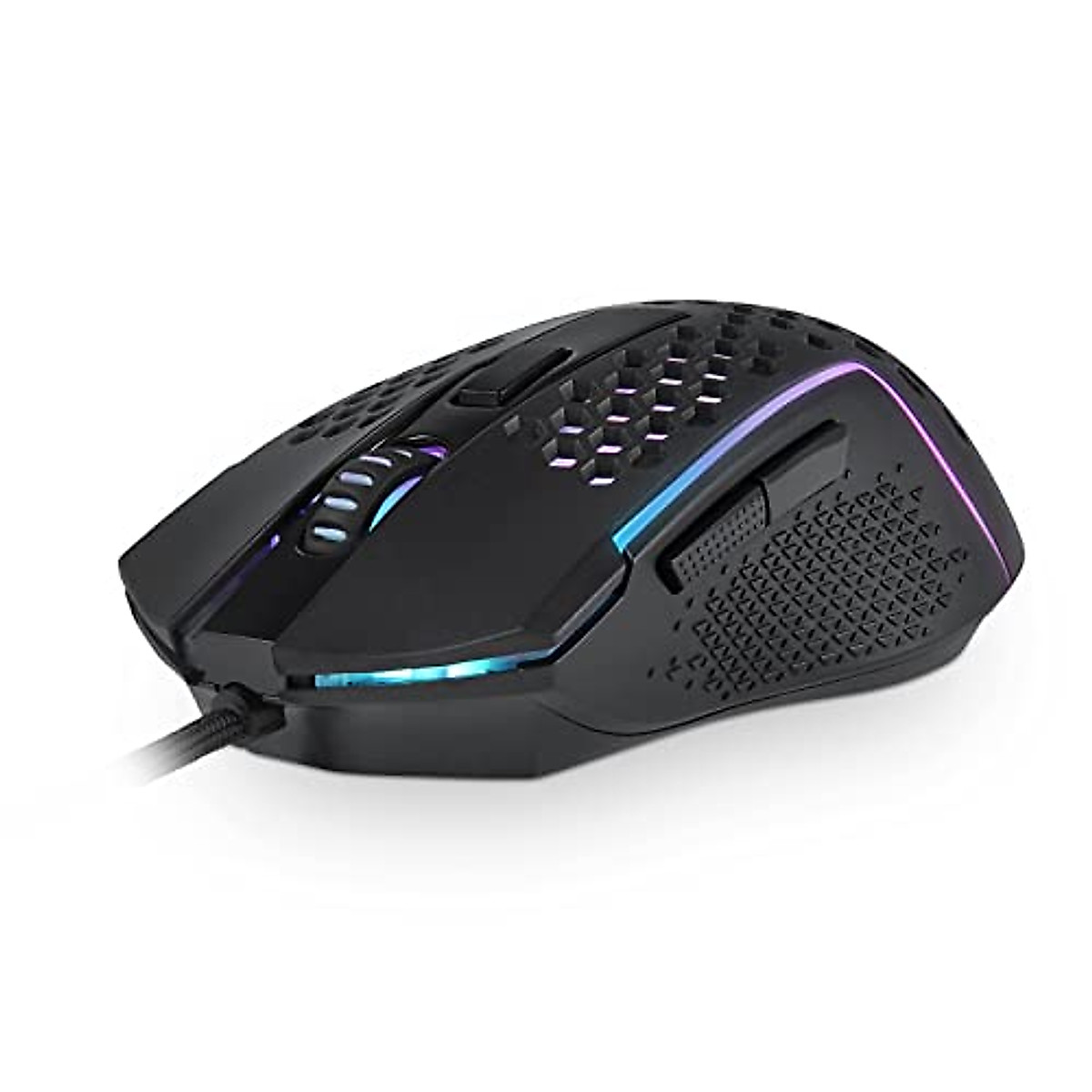 Redragon M987 Wired Ultra-Lightweight Gaming Mouse 55 g Honeycomb RGB Backlit 6 Buttons Programmable with 12400 DPI for Windows PC Computer