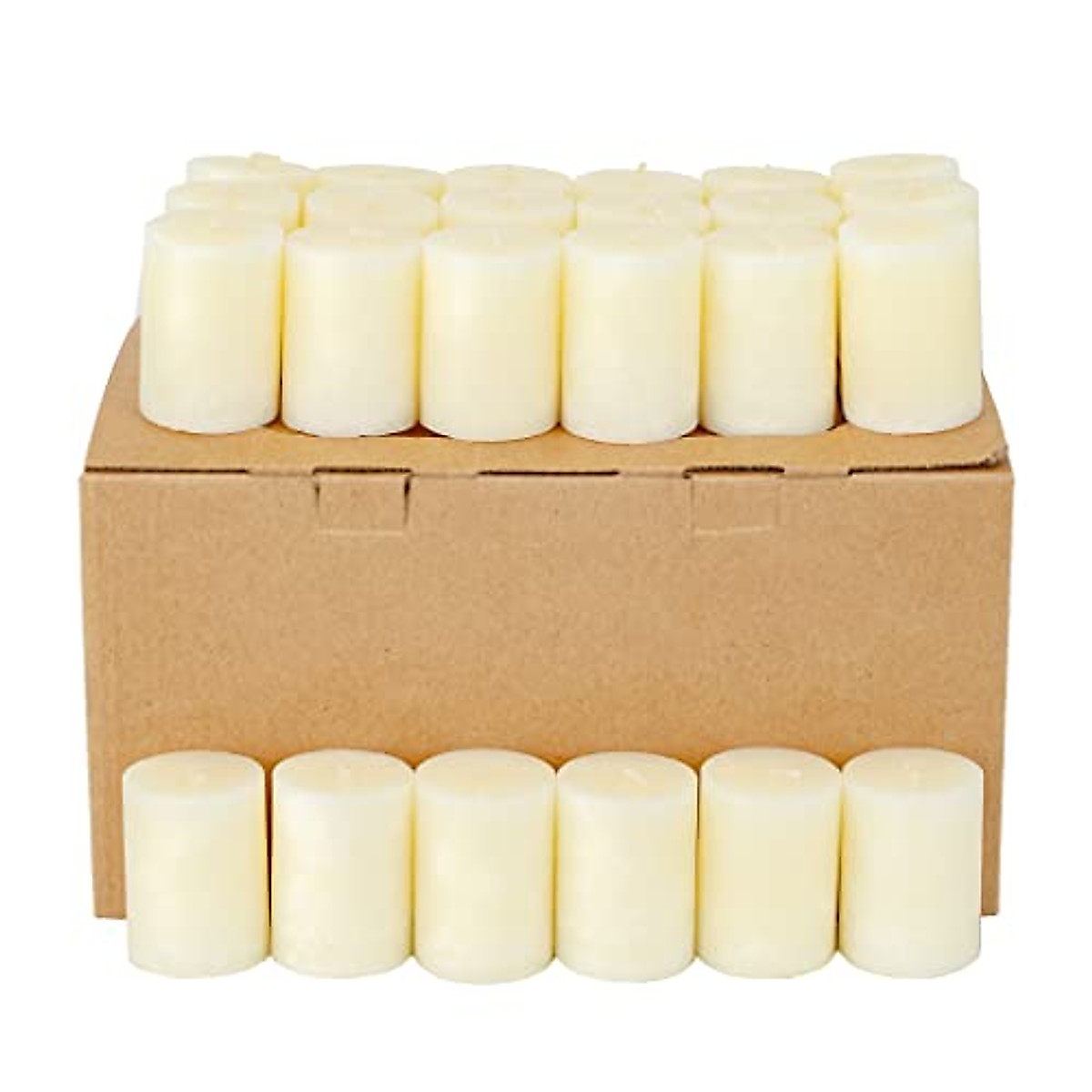 CocoSoy Votive Candles, White Sanctuary Candles 10hour Great for Religious, Memorial, Vigils, Prayers, Blessing, 100% Natural Organic Coconut Soy Wax - Set of 72