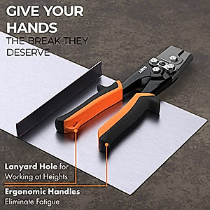 AMERICAN MUTT TOOLS Snap Lock Punch – Gutter End Cap Crimper Tool – Snap Lock Tool for Sheet Metal, Gutter Installation Tools, Gutter Crimping Tool, Gutter Tools, End Cap Crimper for Gutters