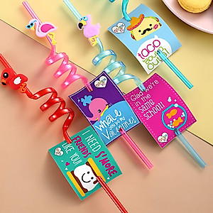 Reusable Flamingo Straws for Birthday Party Supplies | Party Favors,Luau Hawaiian Pool Party with 2 Cleaning Brush (24+2)