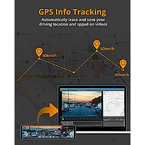 AKASO DL12 2.5K Mirror Dash Cam Voice Control 12" Touch Screen Front and Rear Dual Dash Camera for Cars Night Vision Backup Camera with Sony Starvis Sensor GPS G-Sensor Parking Assistance