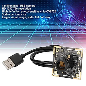 Device Embedded Camera Module, MJPEG USB Camera Module 180 Degree Distortion Panorama HD 1280x720 Resolution for Computer