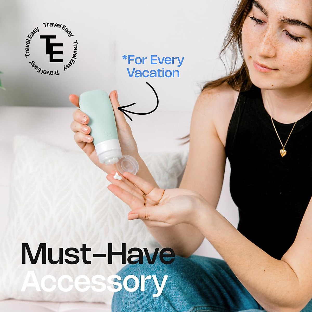 Travel Bottles for Toiletries and Travel Size Containers TSA Approved and Easy-to-Use Travel Size Bottles Made of Silicone & Travel Essentials by Enzi