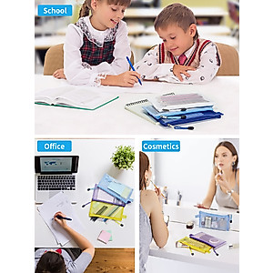 JARLINK 20 Pack 10 Colors Zipper Mesh Pouch, Zipper Bag Multipurpose Travel Bags for Office Supplies Cosmetics Travel Accessories Multicolor