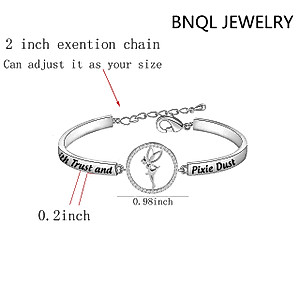 BNQL Faith Trust and Pixie Dust Bracelet Fairy Tale Jewelry Bracelet Birthday Gifts for Her (braceletS)