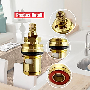 Ceramic Cartridge Assembly Replace 013787-45,Hot Ceramic Cartridge Faucet Filter Element,Compatible with T&S Brass Faucets,Temperature 40F-140F,Pressure 20PSI-125PSI