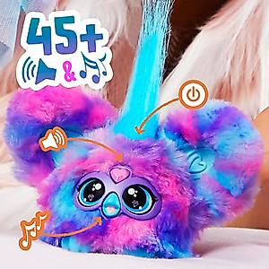 Furby Furblets Luv-Lee Mini Friend, K-Pop Music, Speaks Only Furbish, Electronic Plush Toys for Girls & Boys, Interactive Pets, Purple & Blue, Easter Basket Stuffers, 6+