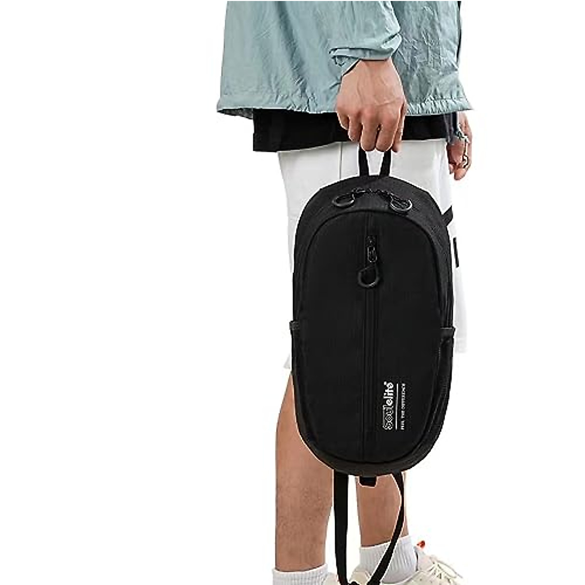 Soulelite Original Design 10L Hiking Backpack, Cycling Shoulder Bag, Lightweight Outdoor Travel Backpack - Suitable for Travel, Camping, Cycling（BLACK）