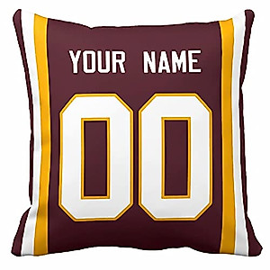 Throw Pillow 2 Packs Custom Any Name and Number for Men Youth Boy Gift