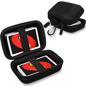 Sanwuta 2 Pcs Playing Card Case EVA Hard Travel Carrying Case for Classic Card Playing Card Box (Not Including Cards)(Small,Black)
