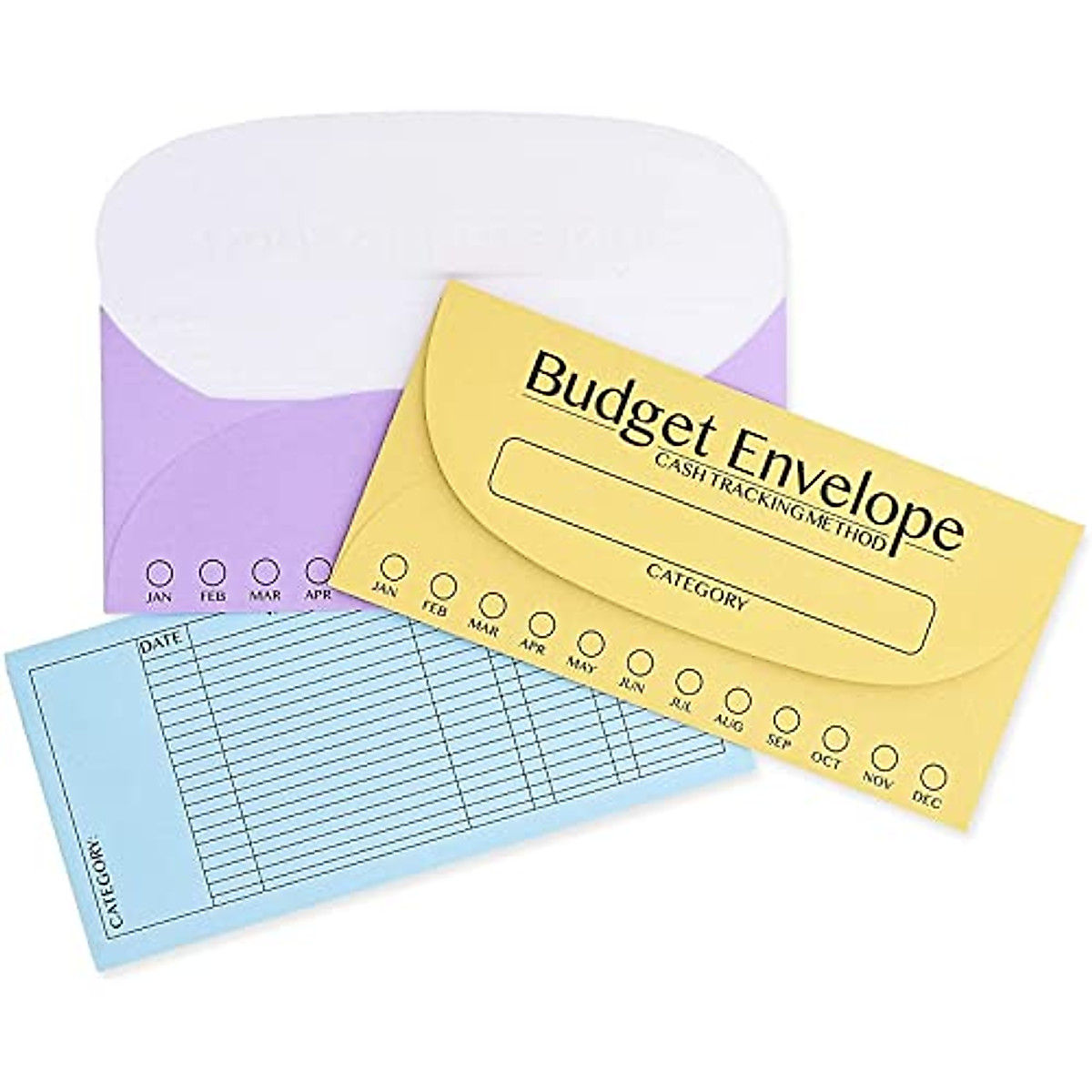 96 Pack Bulk Budget Envelopes for Cash System, Budgeting Tracker Binder, Money Saving Challenge, 12 Colors (6.5 x 3 In)